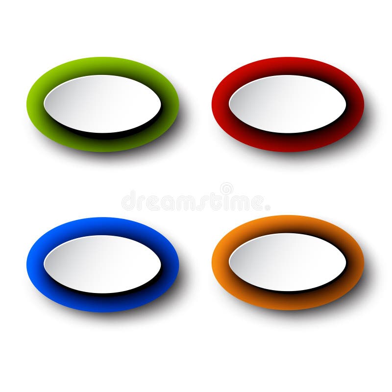 Oval banners stock vector. Illustration of banners, progress - 53466521