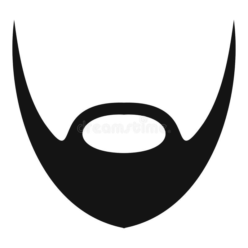 Oval Beard Icon, Simple Style. Stock Vector - Illustration of barber ...