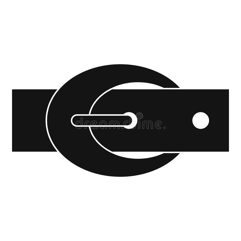 Oval Belt Buckle Icon, Simple Style Stock Vector - Illustration of sign ...