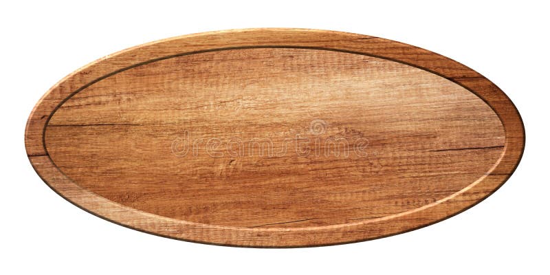 Oval Board Made of Natural Wood with Wooden Frame Stock Photo - Image ...