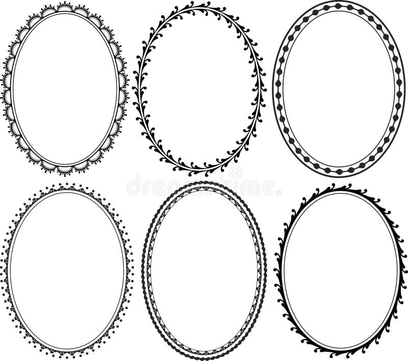 Oval border stock vector. Illustration of border, decoration - 22741182