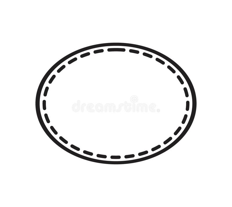 Oval Border Basic Shapes Monogram Frame Stock Vector - Illustration of ...