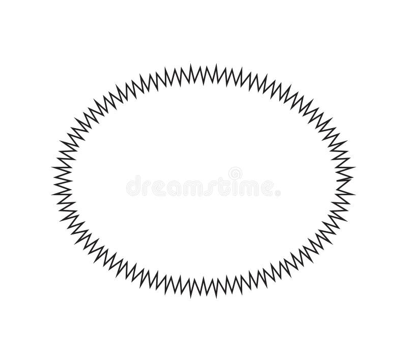 Oval Border Basic Shapes Monogram Frame Stock Vector - Illustration of ...