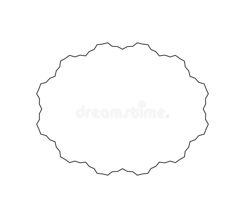 Oval Border Basic Shapes Monogram Frame Stock Vector - Illustration of ...
