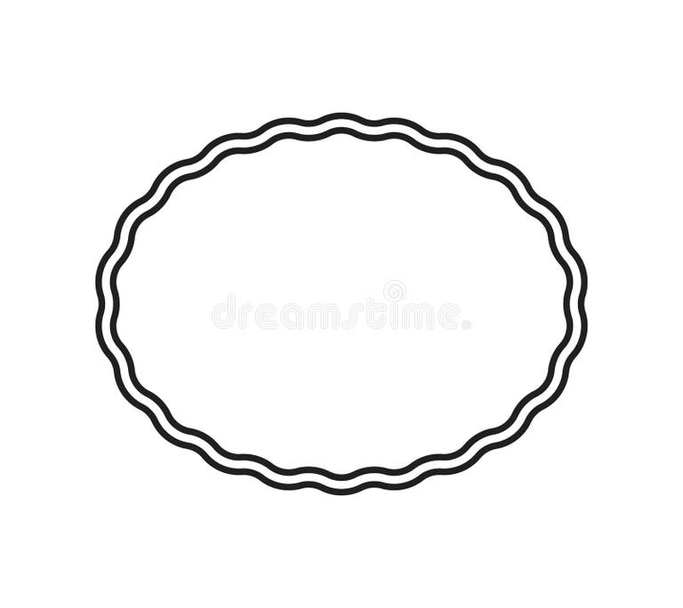 Oval Border Basic Shapes Monogram Frame Stock Vector - Illustration of ...