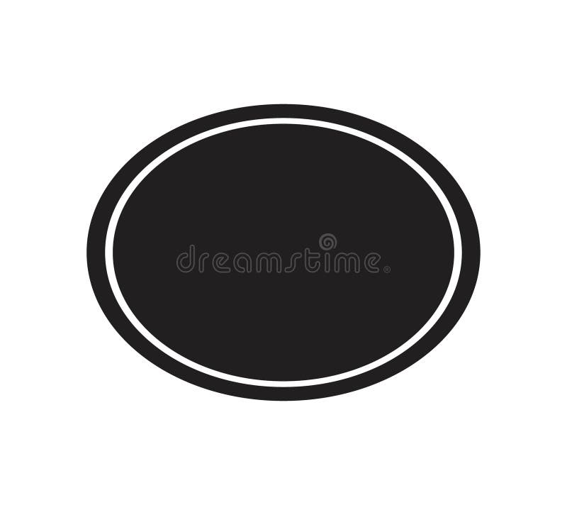 Oval Border Basic Shapes Monogram Frame Stock Vector - Illustration of ...