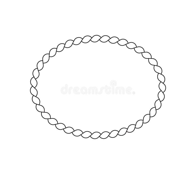 Oval Border Basic Shapes Monogram Frame Stock Vector - Illustration of ...