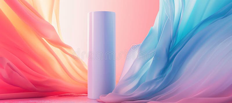 Oval Box Frame with Colorful Wave Background, Gradation Stock ...