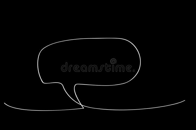 White Oval Bubble Chat Simple Vector Single Line Bubble Chat Stock ...