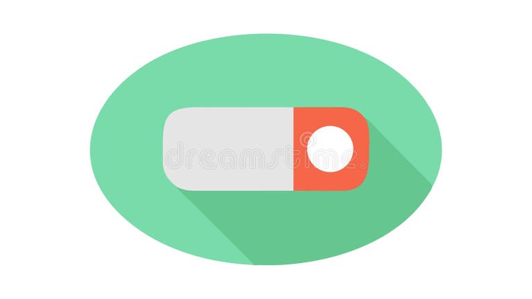 Oval Button Icon, Control Interface Element, Vector Design Generative AI Stock Vector ...