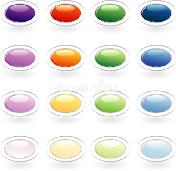 Oval buttons stock vector. Illustration of isolated, empty - 6892919