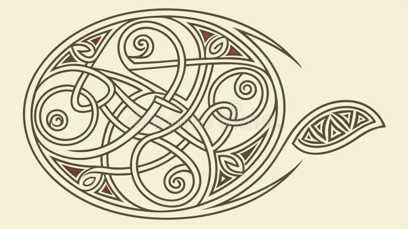 Oval Celtic Knot Pattern, Elongated Design Vector, Unique Shape Knot ...