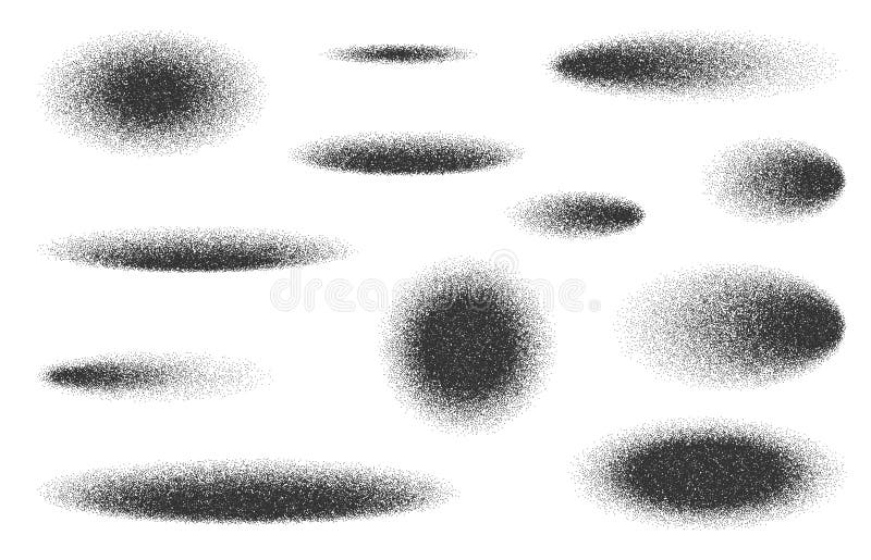 Oval and Circle Noise Grain Shadows Effect Stock Vector - Illustration ...