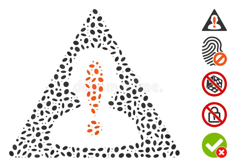 Oval Collage Black List stock illustration. Illustration of black ...