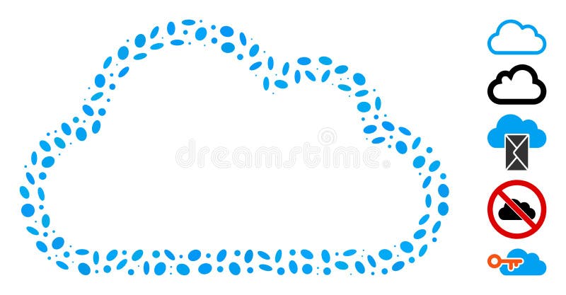 Oval Collage Cloud Contour stock illustration. Illustration of ...