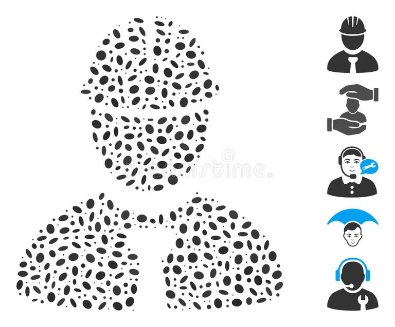 Oval Collage Engineer stock illustration. Illustration of design ...