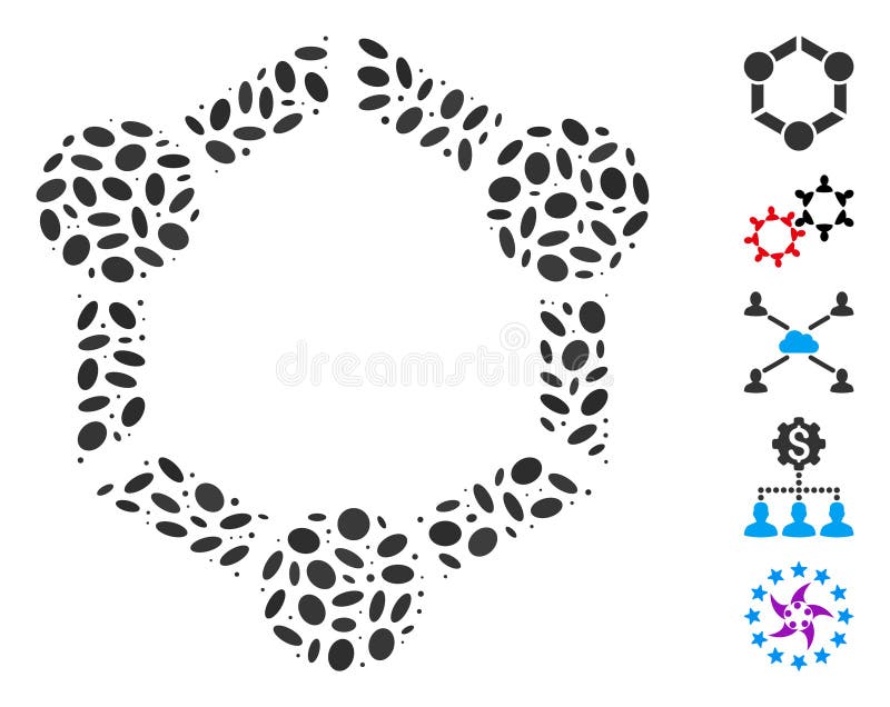 Oval Collage Human Union stock illustration. Illustration of composed ...