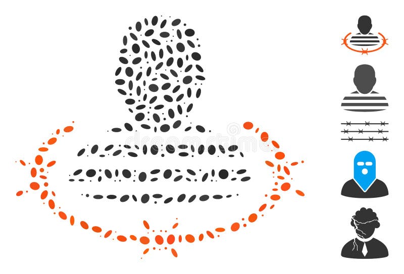 Oval Collage Prison stock illustration. Illustration of elliptic ...