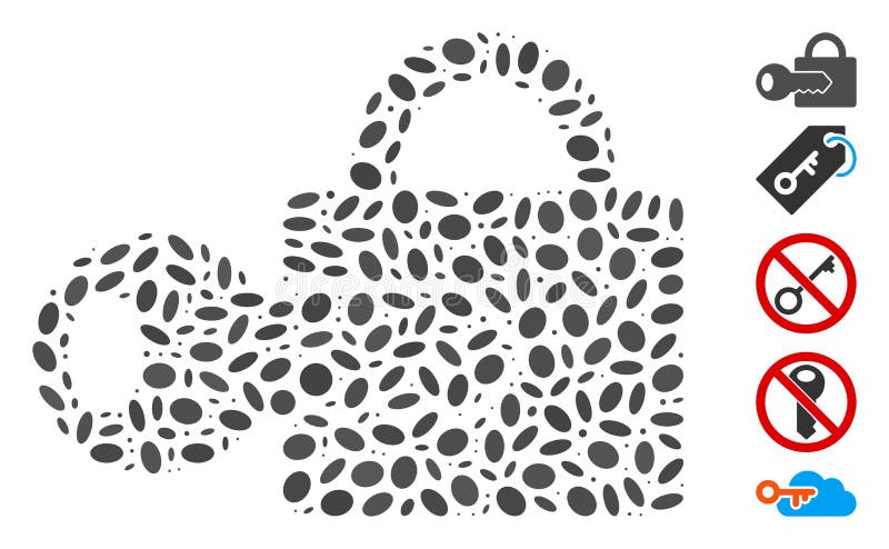 Oval Collage Registration Key Stock Illustration - Illustration of ...