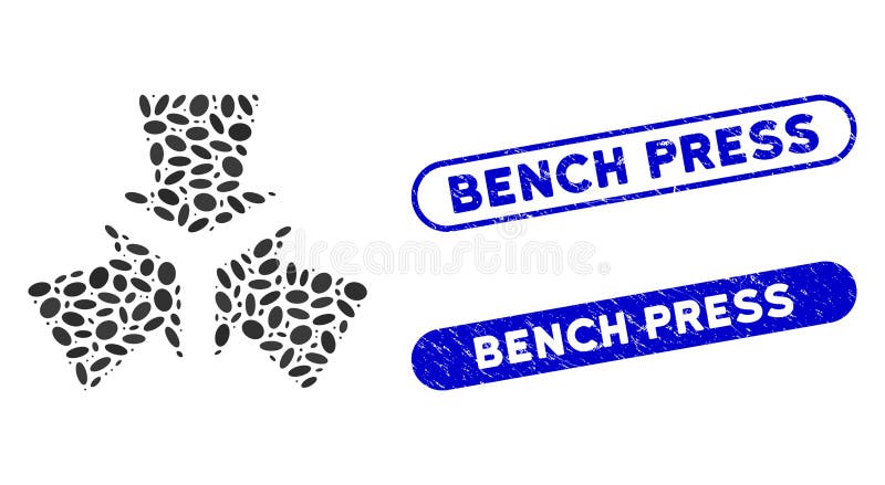 Oval Collage Shrink Arrows with Textured Bench Press Watermarks Stock ... Oval Collage Shrink Arrows with Textured Bench Press Watermarks Stock ...