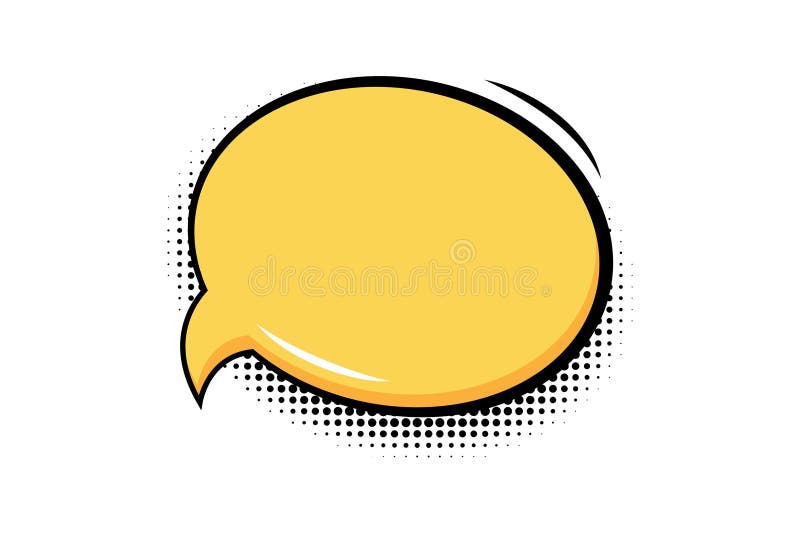 Oval Comic Speech Bubbles in Pop Art Style Stock Vector - Illustration ...