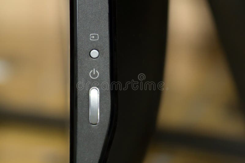 Oval Computer Power Button on the Side Panel Stock Image - Image of ...