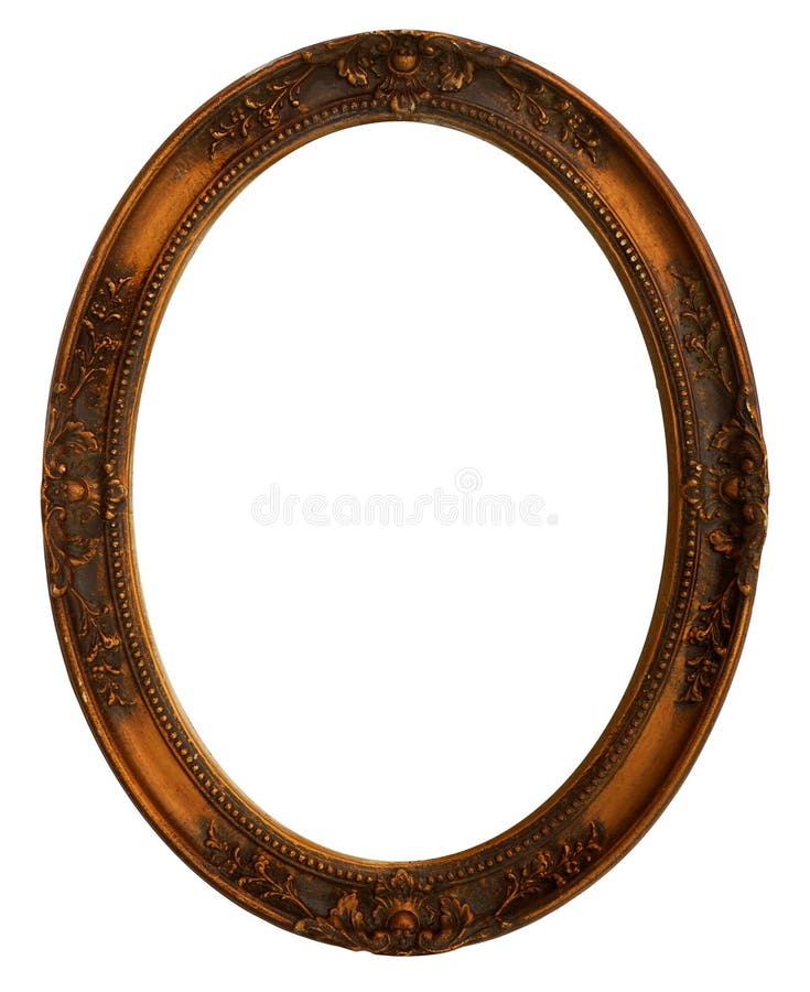 Oval Decorative Picture Frame Stock Photo - Image of shabby, plaster ...