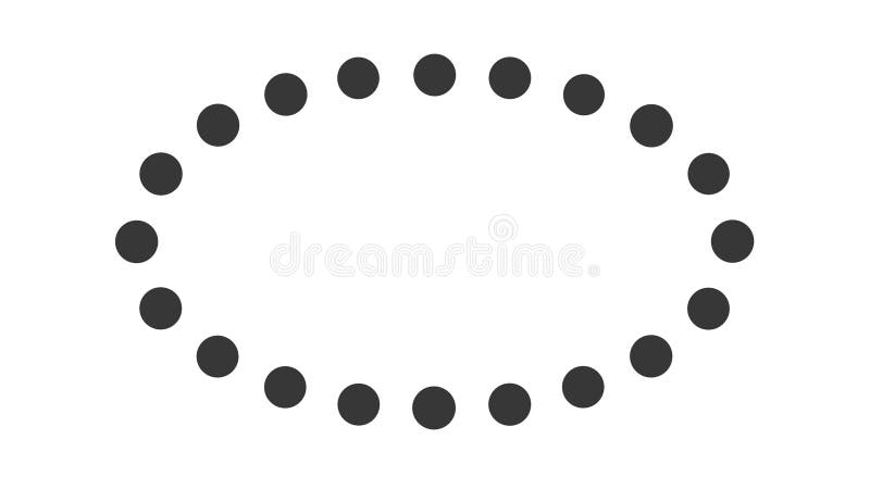 Oval Dotted Outline Abstract Design Element Icon , Vector Design ...