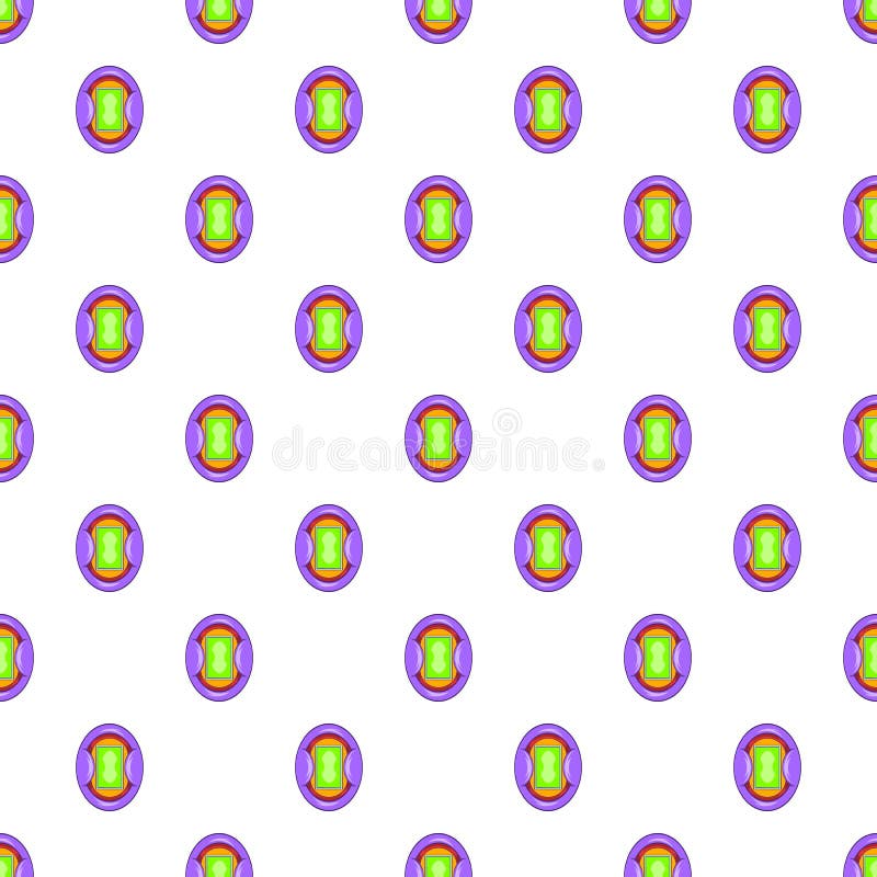 Oval Football Stadium Pattern, Cartoon Style Stock Vector ...