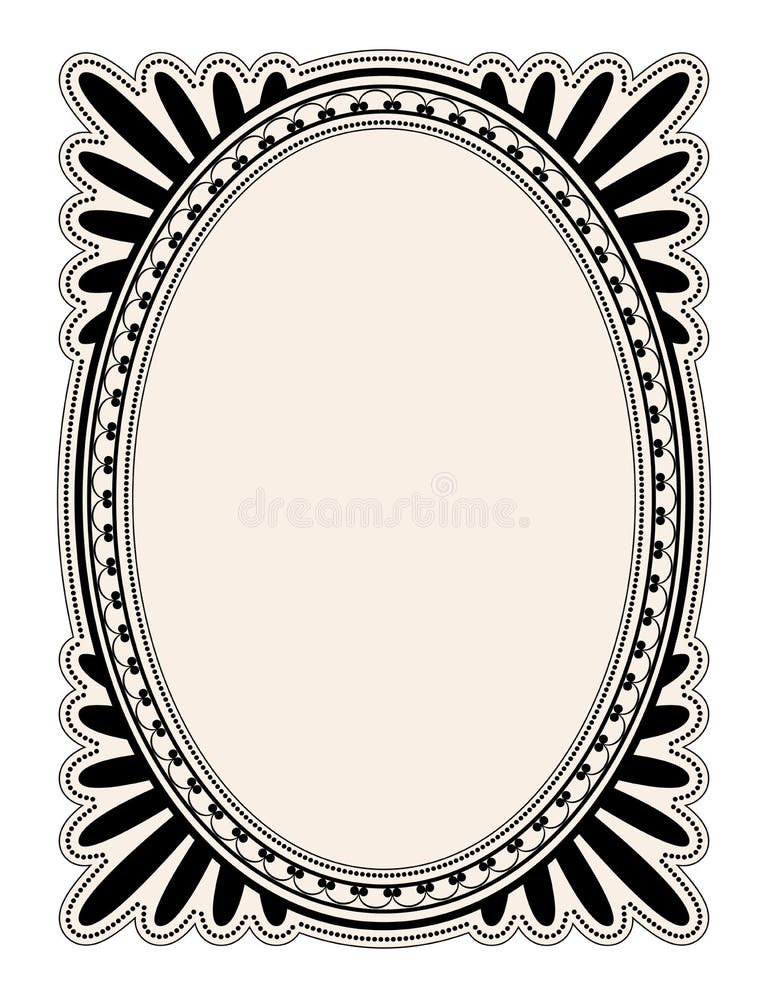 Oval Floral Design Pattern Frame Classic Stock Illustrations – 987 Oval ...
