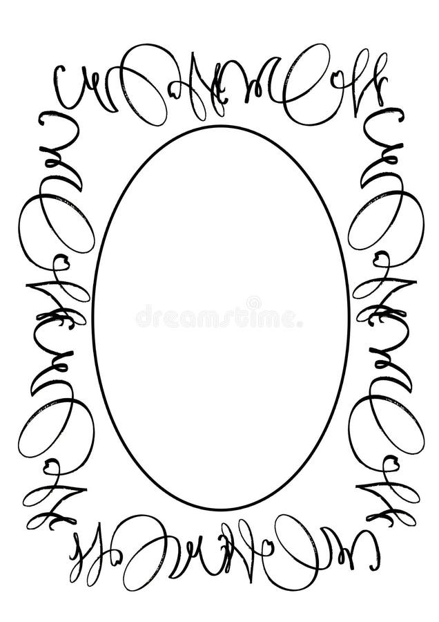 Oval frame stock illustration. Illustration of adornment - 584595