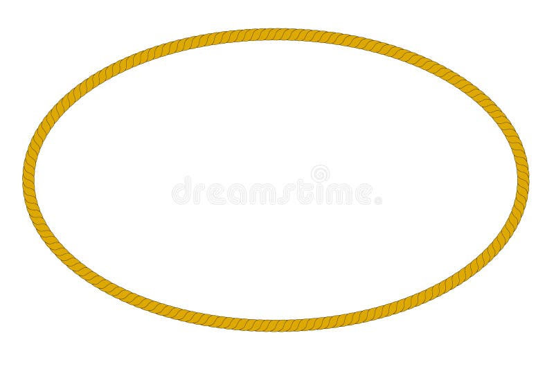 Oval Frame from Brown Rope for Your Element Design Stock Vector ...