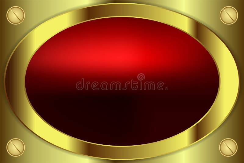 Oval frame gold color stock vector. Illustration of event - 96068389