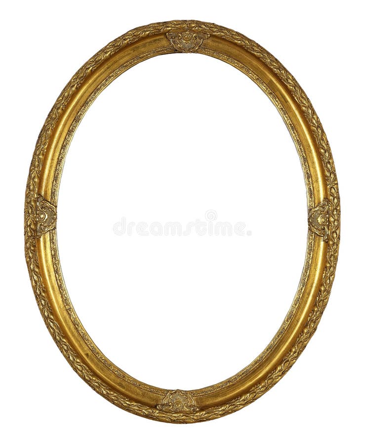 Oval Frame Isolated on White Stock Photo - Image of beautiful ...