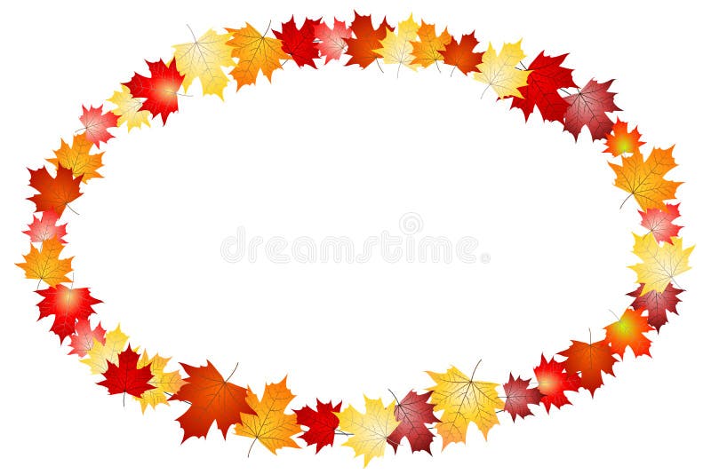Oval Flame Made with Fall, Autumn Leaves Stock Photo - Image of ...