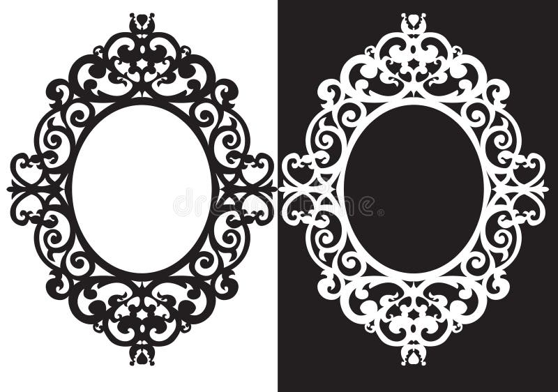 Oval frame ornament stock vector. Illustration of circle - 50707171