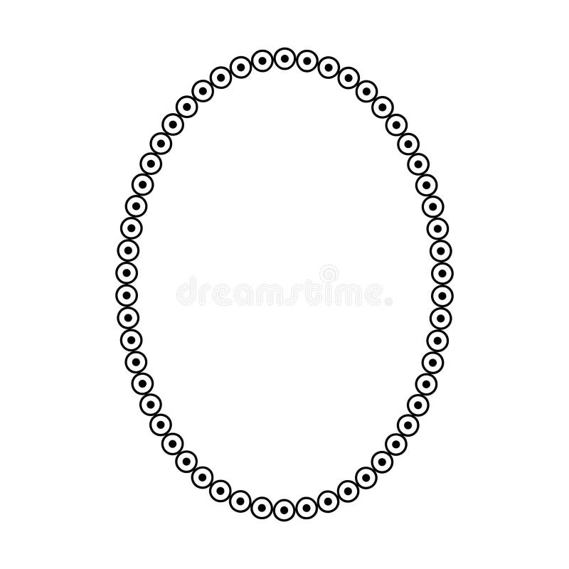 Oval Frame Round Border Design Shape Icon for Decorative Vintage Doodle ...