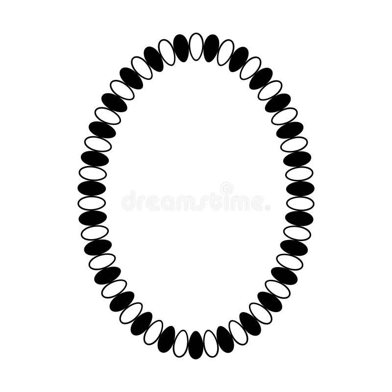 Oval Frame Round Border Design Shape Icon for Decorative Vintage Doodle ...