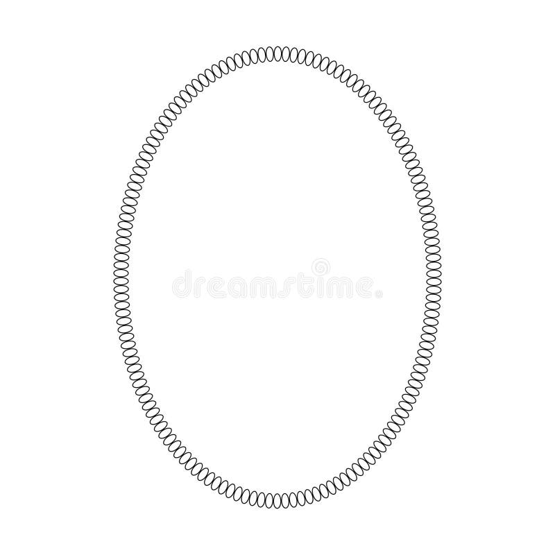 Oval Frame Round Border Design Shape Icon for Decorative Vintage Doodle ...