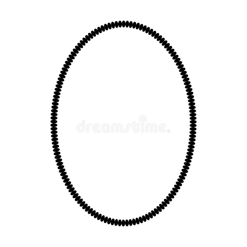 Oval Frame Round Border Design Shape Icon for Decorative Vintage Doodle ...