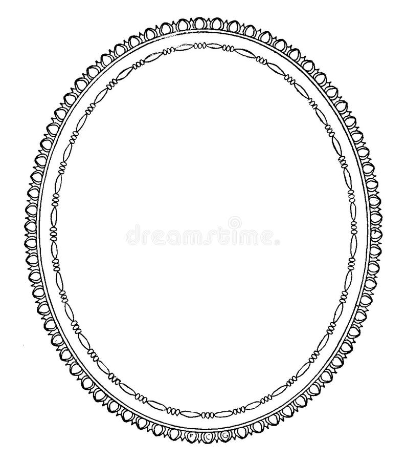 Vintage Oval Frame for Design. Stock Illustration - Illustration of pattern, planning: 47408361