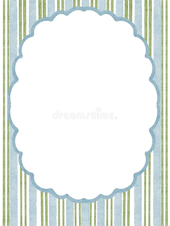 Oval Frame Template on Striped Background Stock Illustration ...