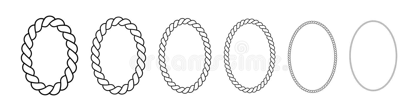 Oval Rope Frames Stock Illustrations – 78 Oval Rope Frames Stock ...