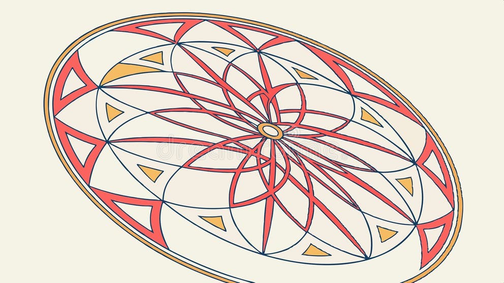 Oval Geometric Pattern , Abstract Symmetrical Design Vector Design ...