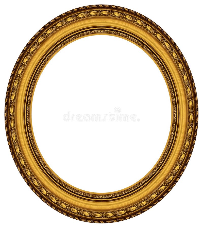 Oval gold picture frame stock photo. Image of exhibition - 8343272