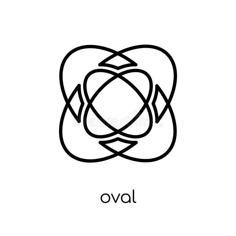 Oval Icon from Geometry Collection. Stock Vector - Illustration of ...