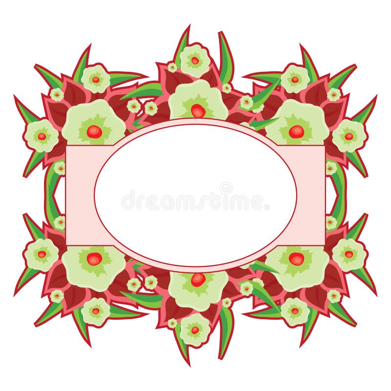 Oval Label with Space for Text Stock Vector - Illustration of scroll ...