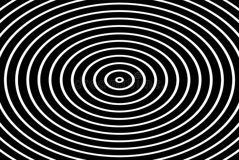 Oval Lines Pattern. Abstract Geometric Black and White Background Stock ...