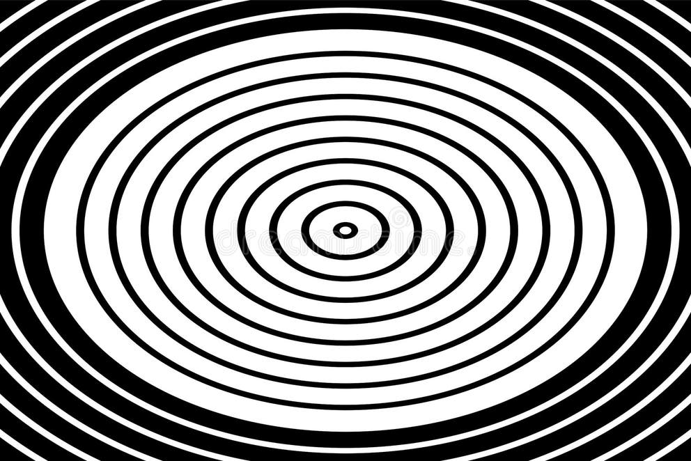 Oval Lines Pattern. Abstract Geometric Black and White Background Stock ...