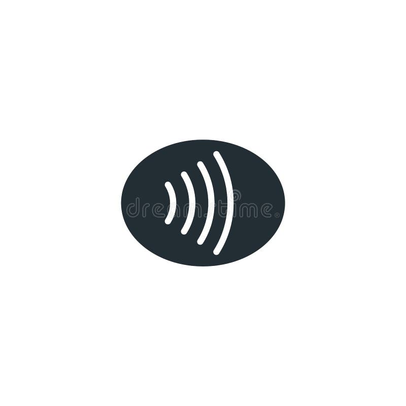 Oval Minimalistic Icon of NFC Pay Flat Style, Vector Illustration Stock ...